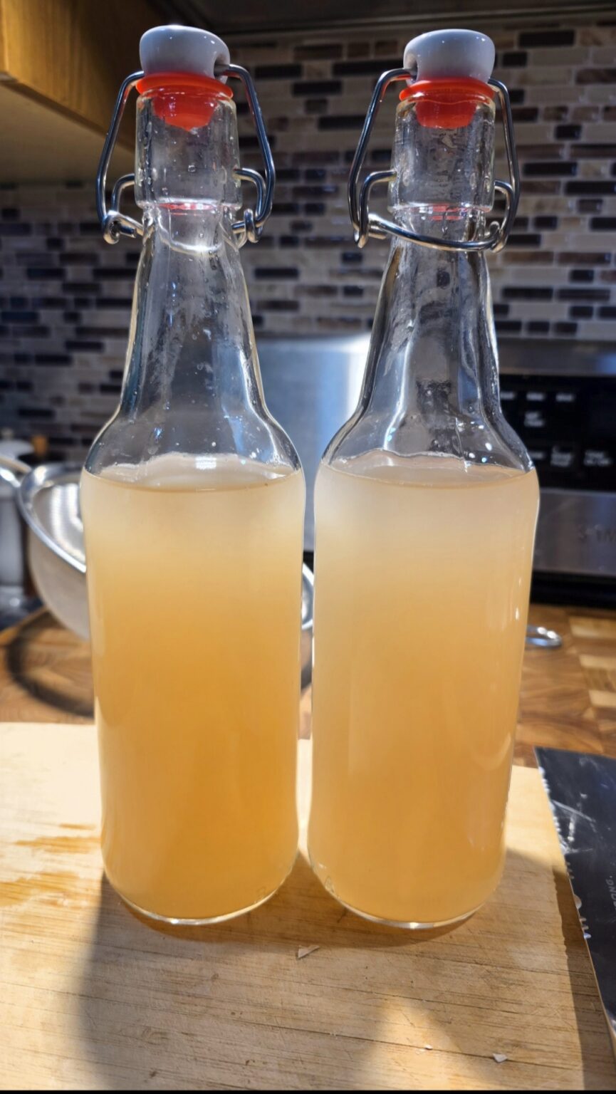 Homemade Ginger Ale (Fermented with a Ginger Bug) - Four Bites and Beyond